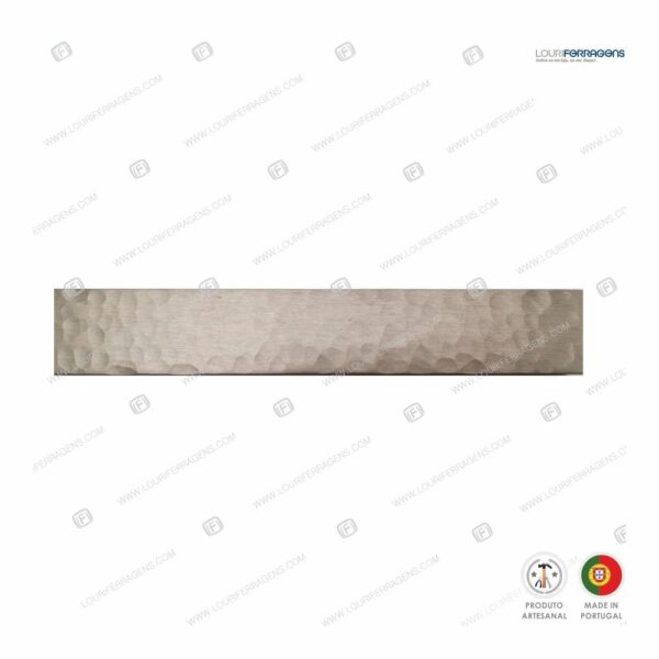 Puxador/Asa Porta Reta/SP Martelada 30x16 Cor Inox